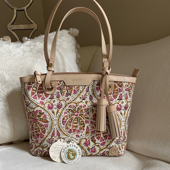 Spartina 449 | Bags | Spartina 449 Island Tote Pepper Hall Floral Pink ...